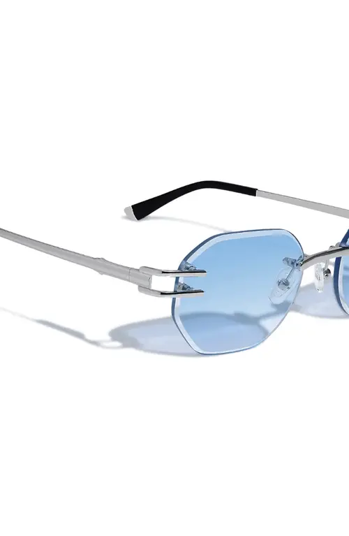 COSSINO Emil 54mm Rimless Sunglasses - Blue