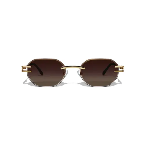 COSSINO Emil Rimless Octagonal Sunglasses - Brown