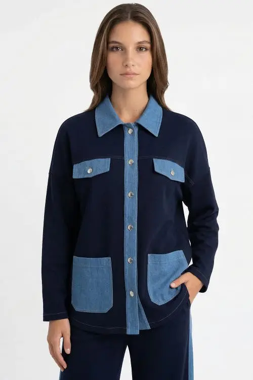 EXQUISE Makena Long Sleeve Pocket Knit Jacket