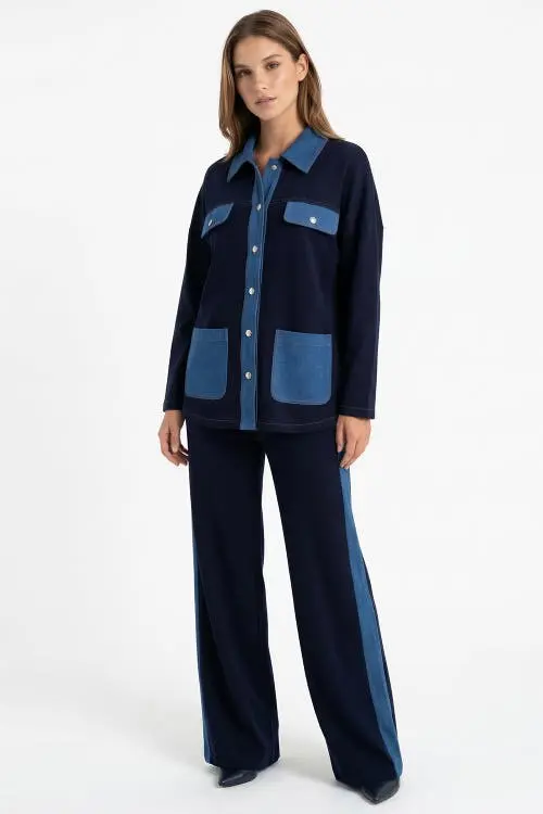 EXQUISE Makena Long Sleeve Pocket Knit Jacket