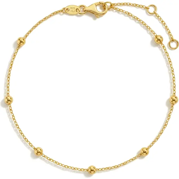 IN SEASON JEWELRY 14k Over Sterling Silver Beaded Satellite Bracelet - Gold