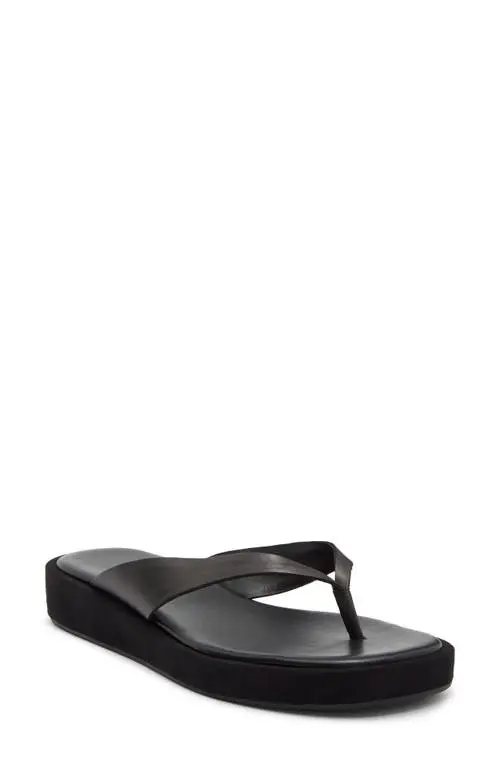 TONY BIANCO Kyra Platform Wedge Flip Flop - Black Como