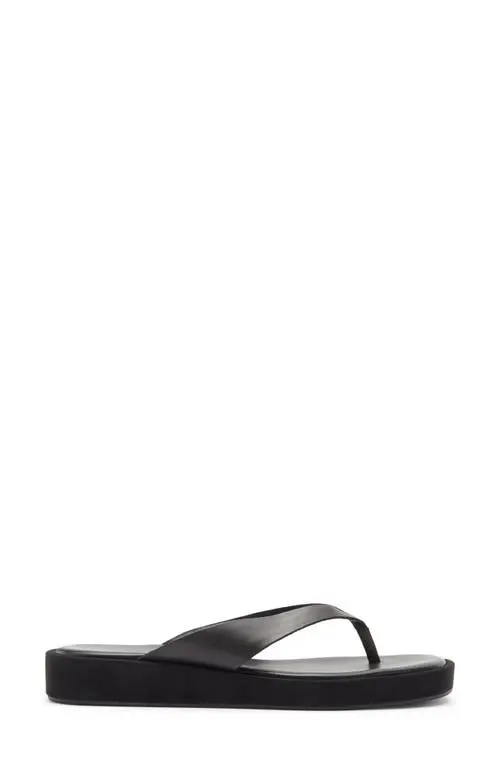 TONY BIANCO Kyra Platform Wedge Flip Flop - Black Como