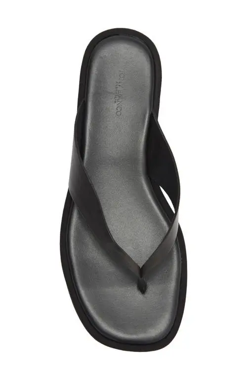 TONY BIANCO Kyra Platform Wedge Flip Flop - Black Como
