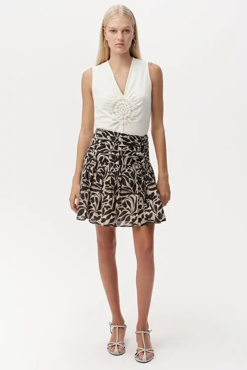 EXQUISE Camile High Rise Pleated Mini Skirt