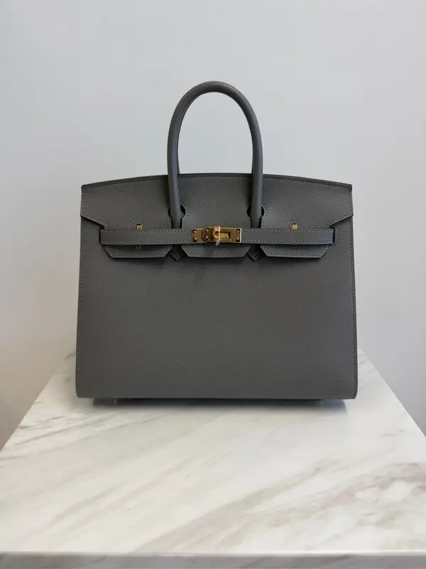 Hermès Birkin Sellier Gris Meyer Madame Gold Hardware - Grey
