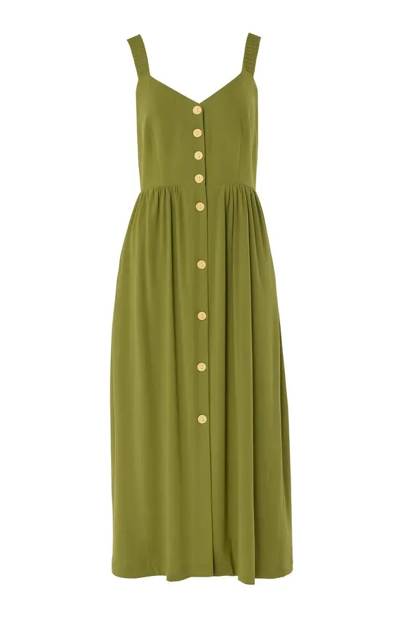 LOUCHE Clover Midi Sundress - Green
