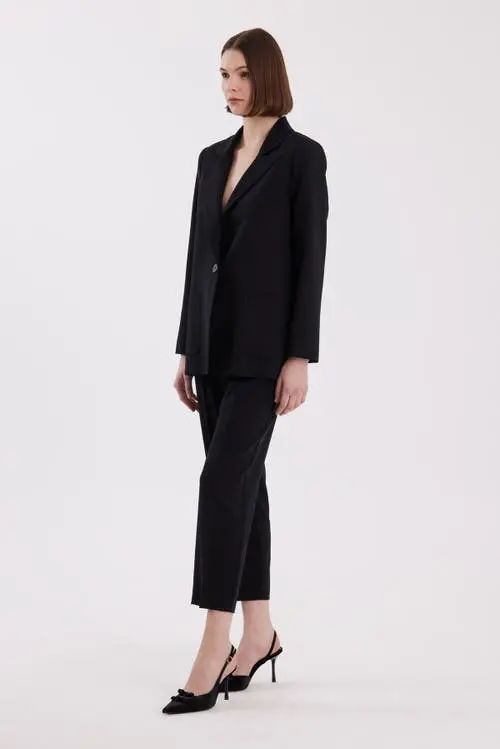 GIZIA Jacket And Carrot-leg Pants Set