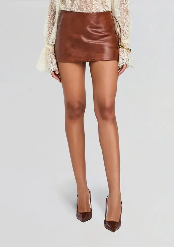 Retrofete Valerie Leather Skirt