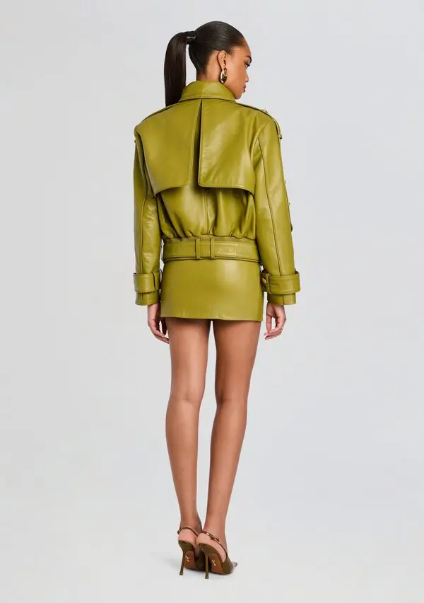 Retrofete Yseld Leather Jacket - Basil