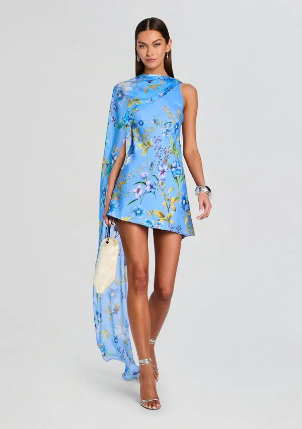 Hemant & Nandita Ayka Sash Mini Dress - Blue