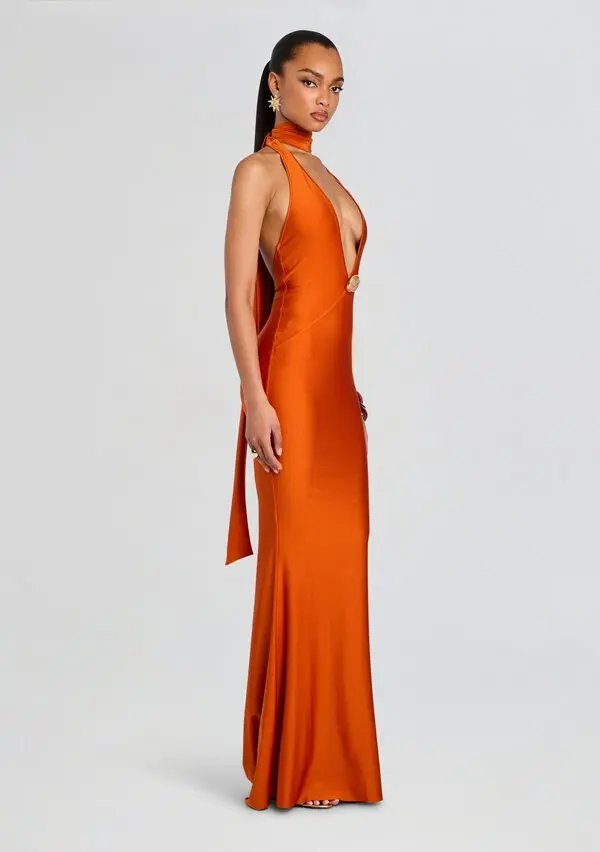 SHANI SHEMER Tala Maxi Dress - Jaffa Orange