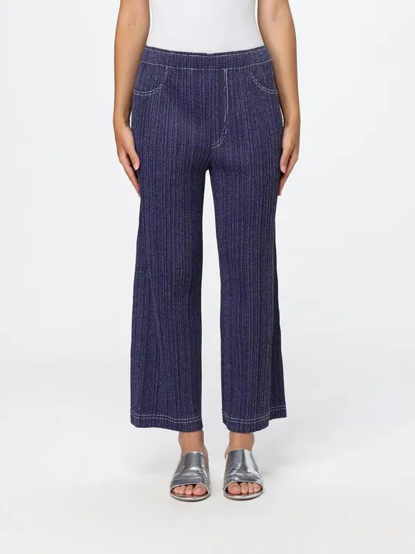 Issey Miyake Cropped Flared Trousers