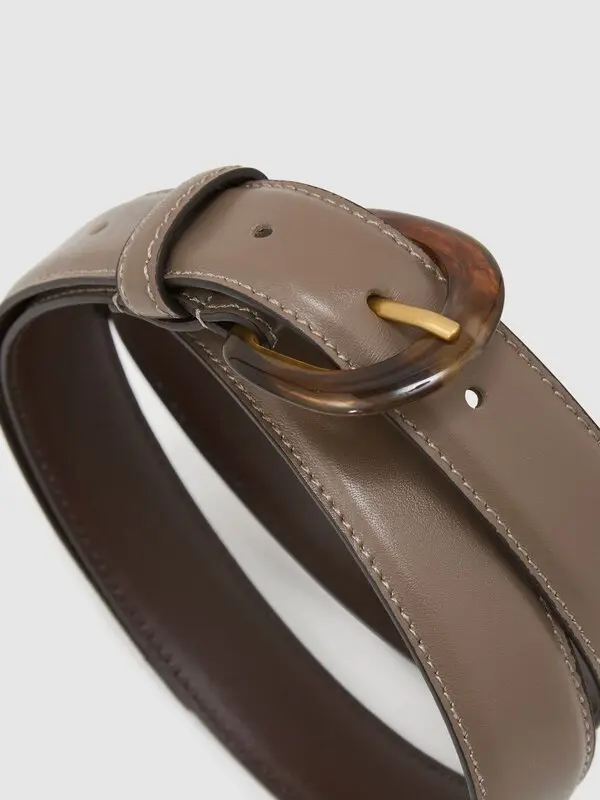 REISS Leather Resin-buckle Belt