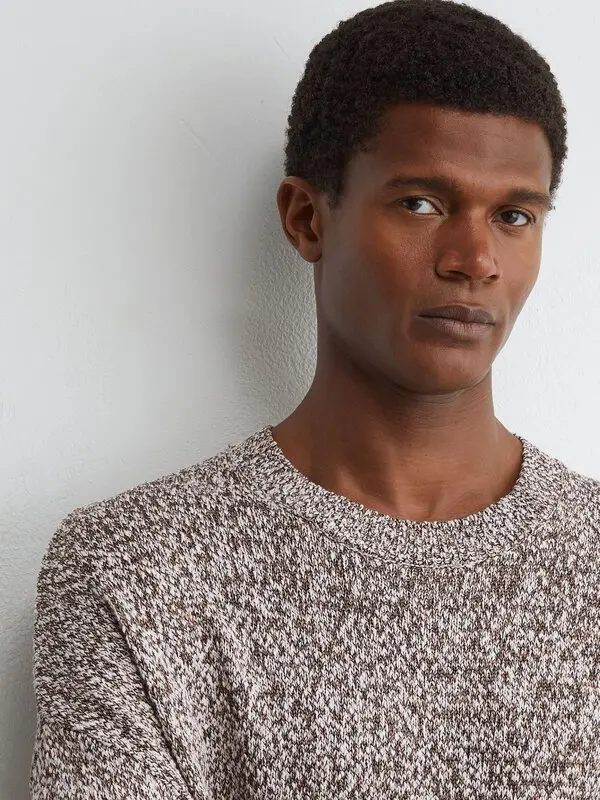 REISS Norwood Cotton-blend Marled Relaxed Jumper