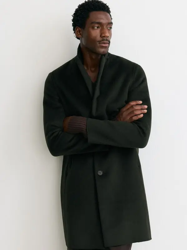 REISS Knight Wool-blend Single-breasted Coat - Green