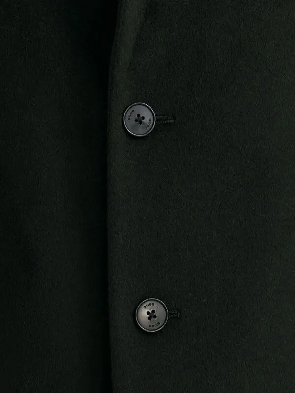 REISS Knight Wool-blend Single-breasted Coat - Green