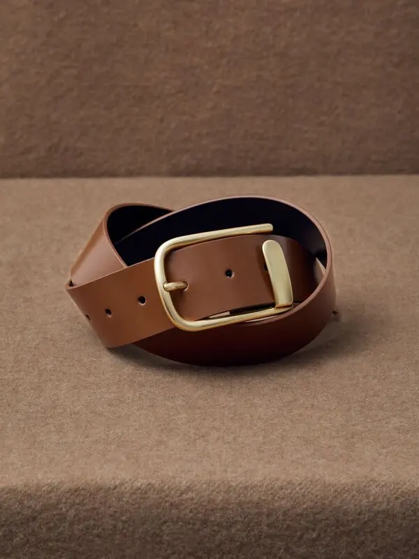REISS Iyla Leather Half-keeper Belt