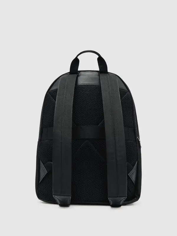 REISS Allen Woven Zipped Backpack - Black