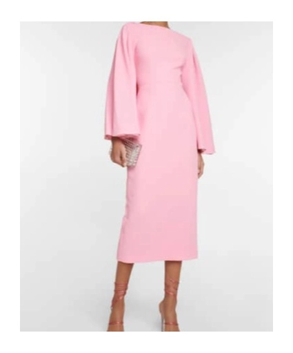 EMILIA WICKSTEAD Midi Dress With Flared Sleeves
