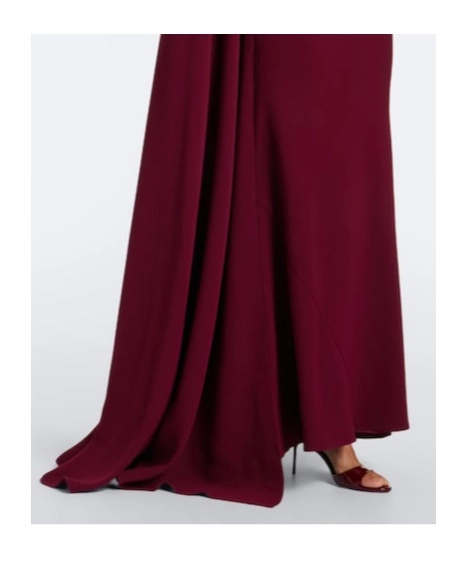 Roland Mouret Embellished Caped One-shoulder Gown