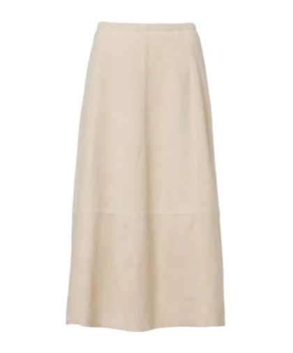 Vince Suede Midi Skirt - Beige
