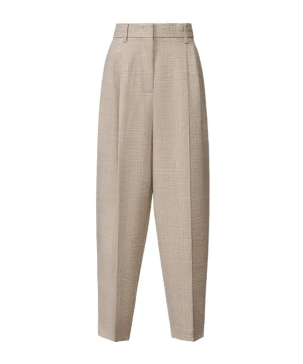 Fabiana Filippi Tapered Pleated Pants With Belt Loops