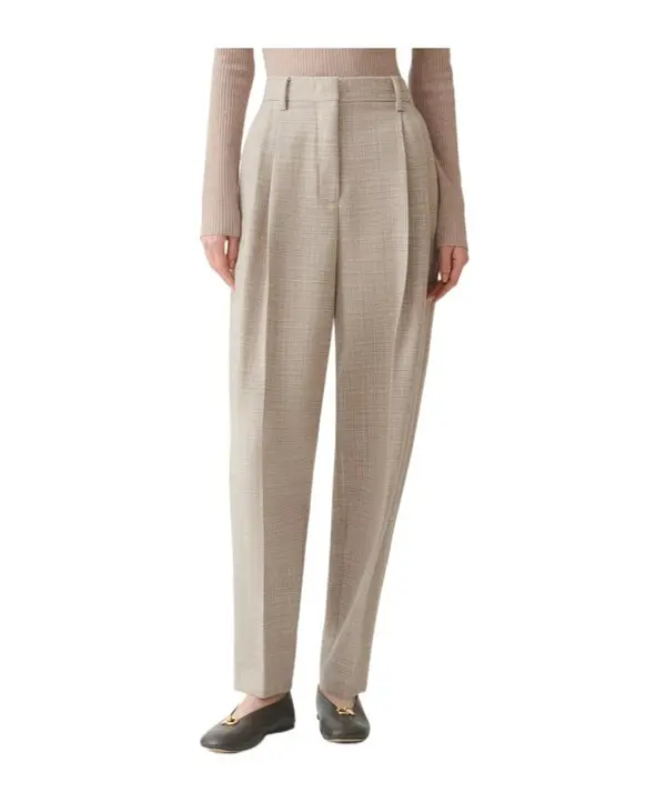 Fabiana Filippi Tapered Pleated Pants With Belt Loops