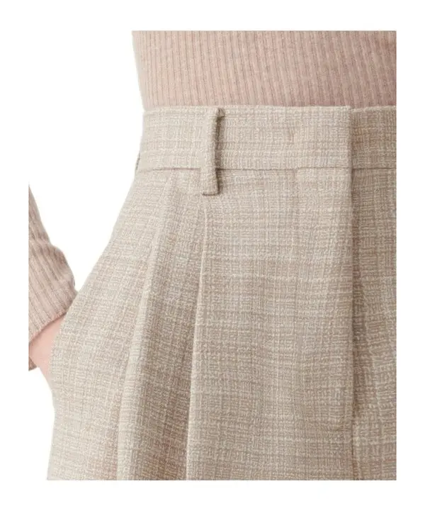 Fabiana Filippi Tapered Pleated Pants With Belt Loops