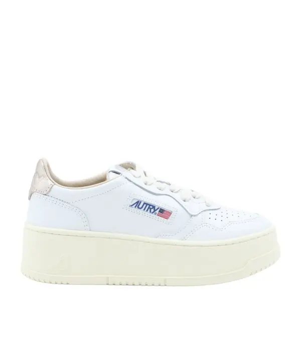 AUTRY Platform Leather Sneakers - White