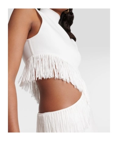 Galvan Nova Beaded Compact Knit Gown