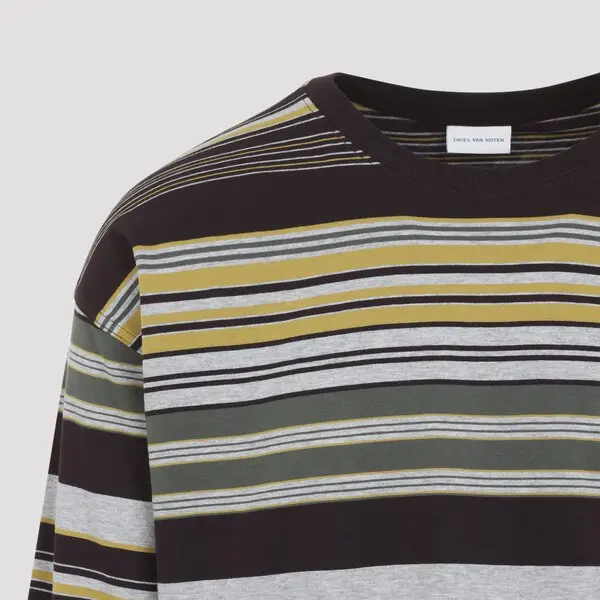 Dries Van Noten Striped Long Sleeved T-shirt