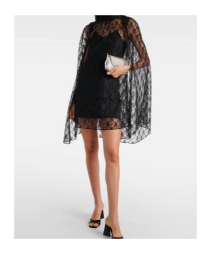 RODARTE Caped Floral Lace Minidress