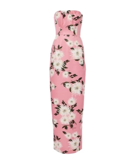 EMILIA WICKSTEAD Emine Floral Taffeta Faille Gown - Pink
