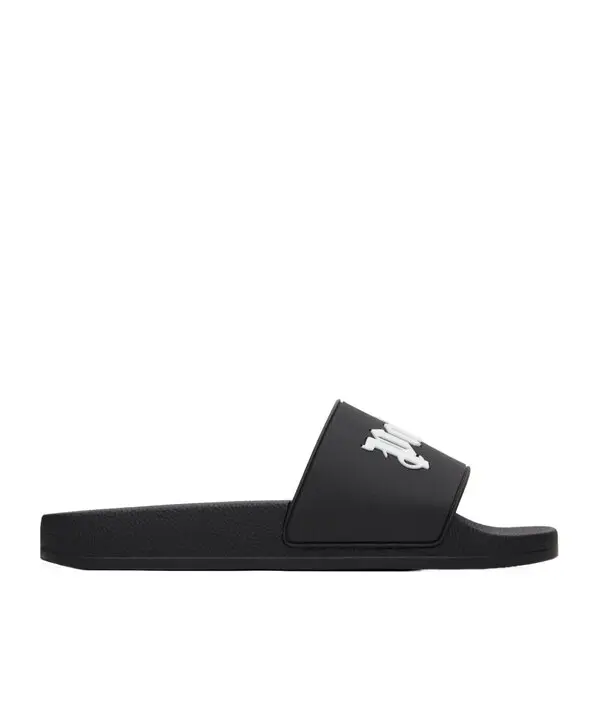 Palm Angels Big Logo Slippers - Black/white