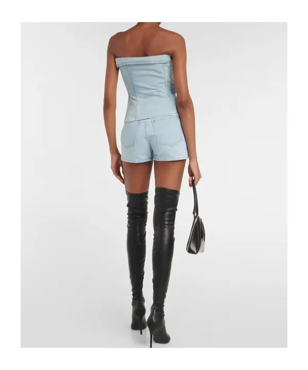 DION LEE Zippered Denim Bustier