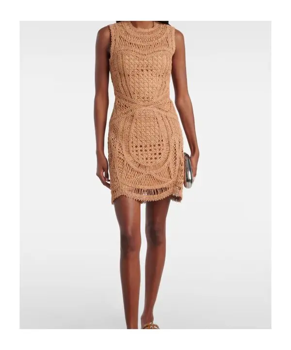 Simkhai Round Neck Sleeveless Crochet Dress