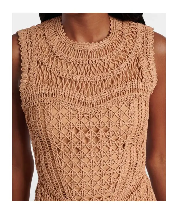 Simkhai Round Neck Sleeveless Crochet Dress