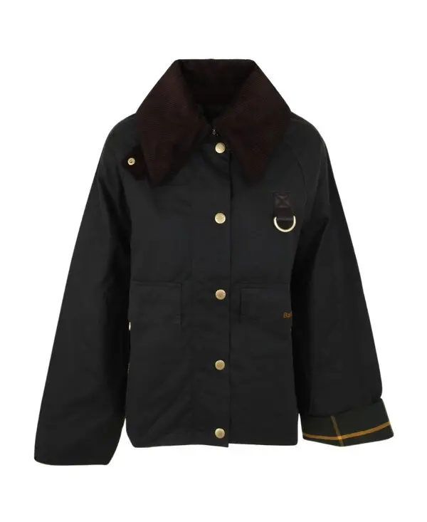 Barbour Logo Embroidered Long-sleeved Jacket - Black