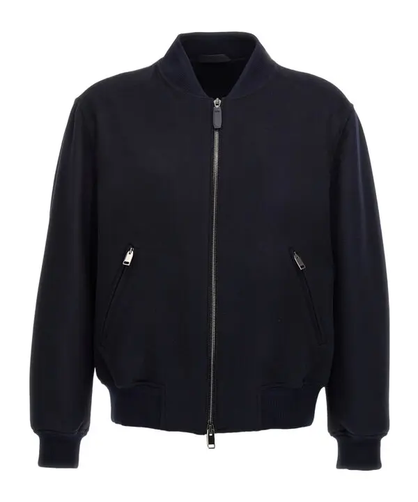 Brioni Zip-up Bomber Jacket - Blue