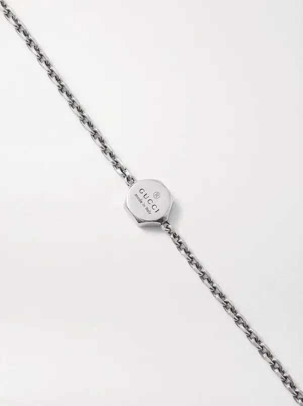 Gucci Embossed Logo Bracelet - Gray