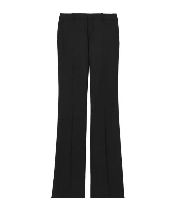 Saint Laurent Flared Pants In Cashmere - Black