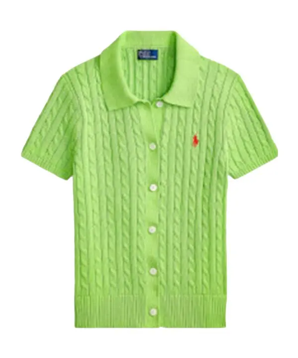 Polo Ralph Lauren Cable-knit Button-up Cardigan - Green