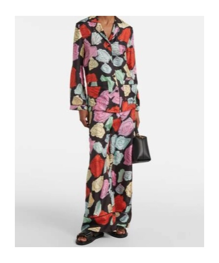 Marni Floral Silk Palazzo Pants