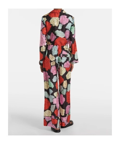 Marni Floral Silk Palazzo Pants