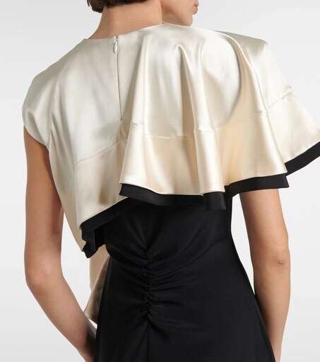 Altuzarra Silk Gown With Asymmetric Draped Overlay