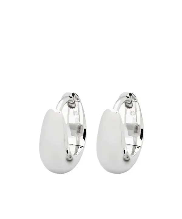 Tom Wood Logo Earrings - White