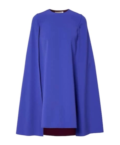 ROKSANDA Twiggy Caped Crêpe Cocktail Dress - Blue