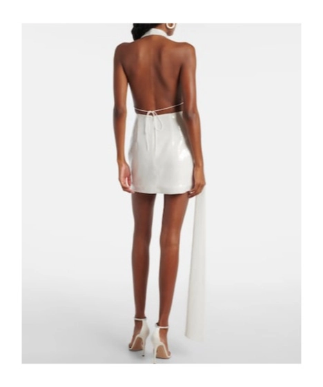 Alex Perry Bridal Sequined Open-back Minidress