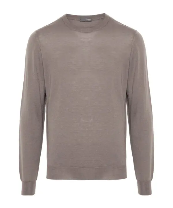 DRUMOHR Ribbed Crew Neck Knitwear - Gray